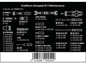 Wera 135870 Nářadí pro údržbářské práce Kraftform Kompakt W 1 údržba (Sada 35 dílů)