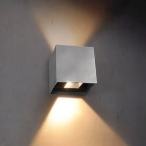 Brilagi - LED Venkovní nástěnné svítidlo CUBE LED/6W/230V šedá IP54