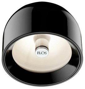 Flos Wan C/W, designové svítidlo, 1x33W, černá, černý + zelený kroužek, čiré sklo, prům.11,5cm