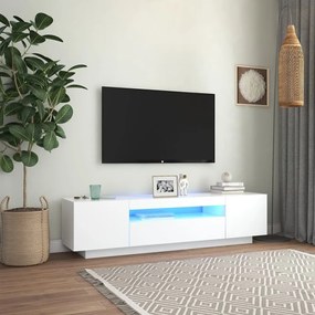 vidaXL TV skříňka s LED osvětlením 160x35x40 cm [815726] Barva: Bílá