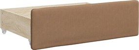 Válenda s přistýlkou a zásuvkami cappuccino 90x200cm umělá kůže 3197738
