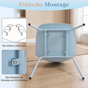 Costway Sada 4 ergonomických jídelních židlí, nosnost 150 kg