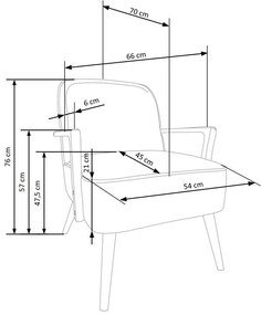 Béžové křeslo PASTORE