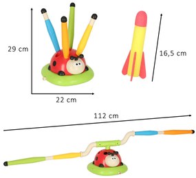 Creative Corner Sportovní hra pro děti skákání přes švihadlo házení na terč beruška 3v1