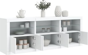Příborník s LED osvětlením bílý 181,5 x 37 x 67 cm 3209002