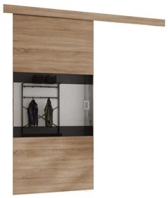 Interiérové ​​posuvné dveře Arturo 80, Barva: dub sonoma / zrcadlo + lacobel