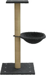 Škrabadlo pro kočky se sisalovým sloupkem tmavě šedé 74 cm 171590