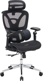 Kancelářská ergonomická židle PORTE II — síťovina, černá