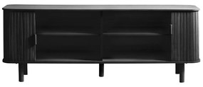 Černý TV stolek v dekoru dubu 160x56 cm Cavo – Unique Furniture