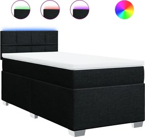 Box spring postel s matrací černá 80 x 200 cm textil 3288017