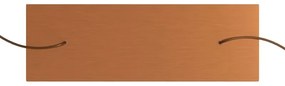 creative cables Obdélníkový XXL stropní baldachýn ROSE ONE, 675 x 225 mm, 2 otvory Barva komponentu: Hladký mosazný dibond, Barva montury: Bílá