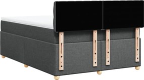 Box spring postel s matrací tmavě šedá 140x200 cm textil 3286711