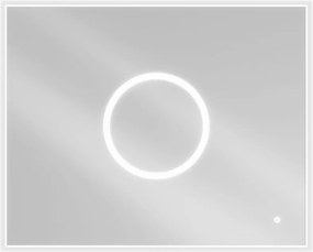 Mexen Koga, LED koupelnové zrcadlo s podsvícením 100 x 80 cm, 6000K, ochrana proti zamlžování, 9821-100-080-611-00