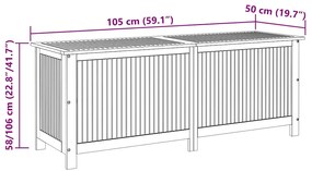 vidaXL Marketos Zahradní úložný box 150 x 50 x 58 cm masivní akáciové dřevo