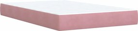 Box spring postel s matrací růžová 120x190 cm samet 3287697