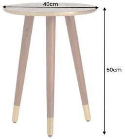 Designový odkládací stolek Hadelinde 50 cm měď