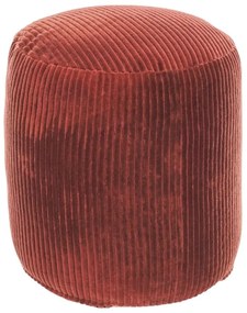 Červený manšestrový puf Kave Home Cadenet 40 cm