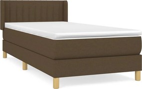 Box spring postel s matrací tmavě hnědá 80x200 cm textil 3130388