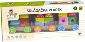 SPARKYS BABU vláček barevný / Dřevo / 37,5 × 16 × 8 cm / od 18 měsíců