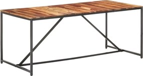 vidaXL Jídelní stůl 180 x 90 x 76 cm masivní sheeshamové dřevo [286343] Barva: Černá