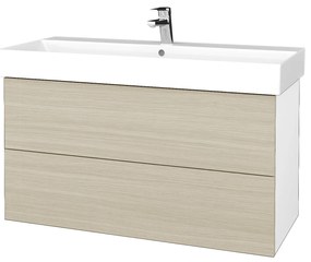 Dřevojas Koupelnová skříň VARIANTE SZZ2 100 Varianta: N01 Bílá lesk / L01 Bílá vysoký lesk