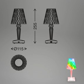 LED stolní lampa 7464010 RGB s dálkovým ovládáním