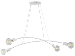 TK LIGHTING Lustr - HELIX 6145, Ø 93 cm, 230V/15W/4xE27, bílá