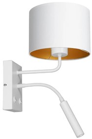 Luminex | Nástěnná lampa ARDEN 1xE27/60W+1xG9/8W/230V bílá/zlatá | LU3442