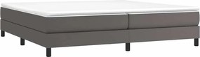 Rám postele s boxspringem šedá 200 x 200 cm umělá kůže 3120722