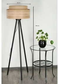 Brilagi - Stojací lampa MONTANA BOHO 1xE27/15W/230V hnědá/černá
