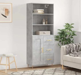 vidaXL Skříň highboard 69,5 x 34 x 180 cm kompozitní dřevo [3190005] Barva: Betonová šedá