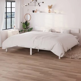 810168 vidaXL Rám postele bílý masivní dřevo borovice 200 x 200 cm