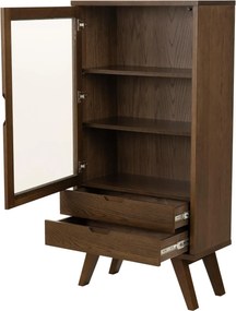 ACTONA Vitrína A-LINE hnědá 72x145 cm