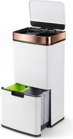 Costway 72 L-odpadkový koš z nerezové oceli s odpadkovým košem 42 x 32–58 x