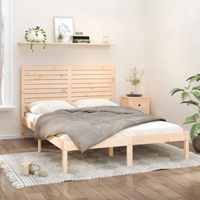 Rám postele bílý masivní dřevo 75 x 190 cm malé jednolůžko