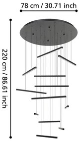 Eglo 390351 - LED Stmívatelný lustr na lanku LINDOZA 12xLED/8,4W/230V 3000K