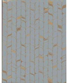 Modrozlatá vliesová tapeta na zeď, listy OS4202, Modern Nature II, York