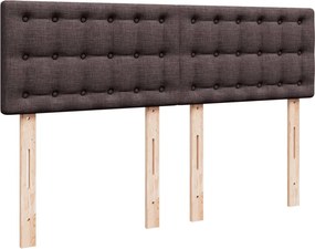 Box spring postel s matrací tmavě hnědá 140x200 cm textil 3287108