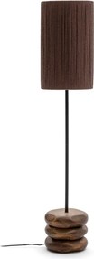Stojací lampa z masivu akácie v tmavě přírodní barvě (výška 147 cm) Kor – Kave Home