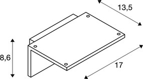 LA 1001969 LED SENSOR WL, LED venkovní nástěnné nástavbové svítidlo, IP44, ANTRACIT, 3000K - BIG WHITE (SLV)