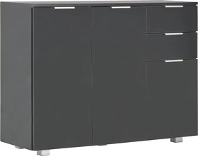 Příborník černý s vysokým leskem 107x35x80,5 cm 283719