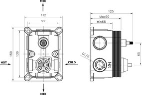 Bruckner Universal podomítkové těleso 2 výstupy 312.042.1