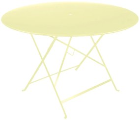 OnaDnes -20% Citronově žlutý kovový skládací stůl Fermob Bistro Ø 117 cm
