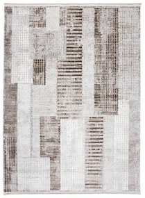 Designový vintage koberec s geometrickými vzory v hnědých odstínech Šířka: 120 cm | Délka: 170 cm