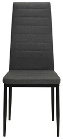 Petromila Jídelní židle 4 ks tmavě šedé textil