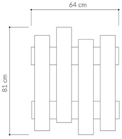 Nástěnný věšák WAVE 81x64 cm béžová