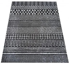 Designový koberec v šedé barvě s jemnými vzory Šířka: 120 cm | Délka: 170 cm