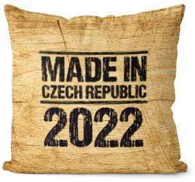 Polštář Made In + rok (Velikost: 55 x 55 cm, rok: 2022)