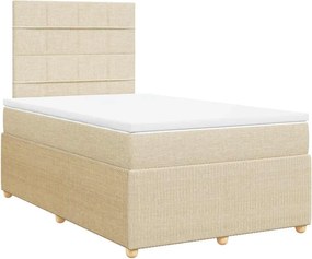 Box spring postel s matrací krémová 120x190 cm textil 3292000
