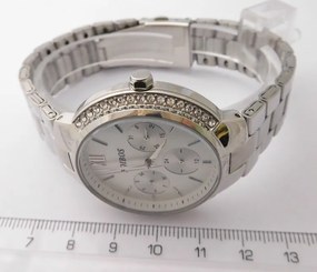 Foibos Dámské šperkové stříbrné voděodolné přehledné hodinky Foibos 3L77